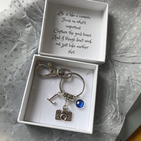 Camera Keychain, Personalised Gift, Photographer Gift, Photography ...