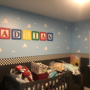 Toy Story Style Wooden Alphabet Blocks. Name Blocks. Personalised ...