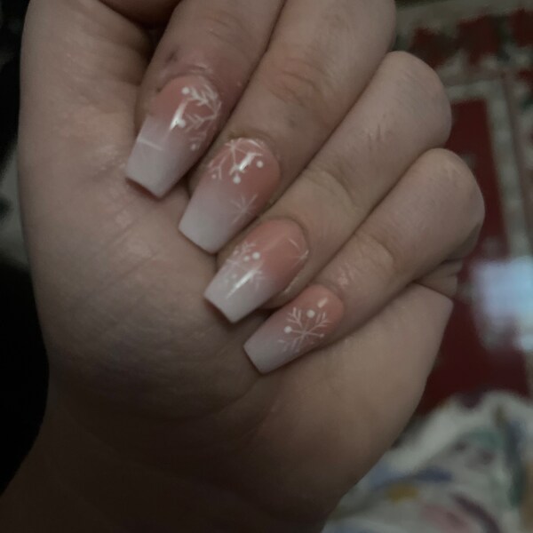 Ombre Snowflake Press On Nails Winter Nails Christmas Nails Seasonal Holiday Ts For