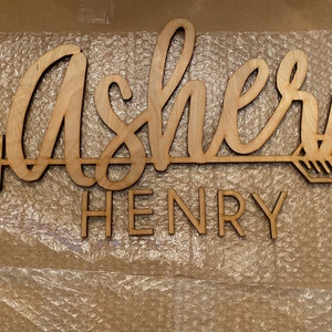 Arrow Wooden Name Sign Nursery Name Baby Name Cut Out | Etsy