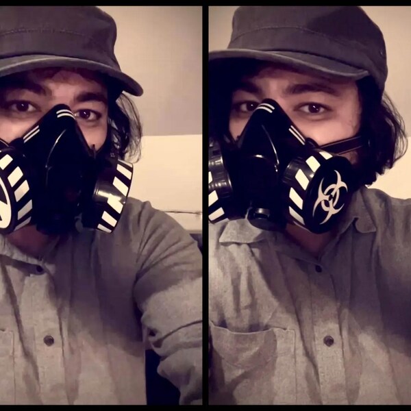 SET Goggles+gas Mask Cybergoth Cosplay Dreads Industrial Dark Cyber ...