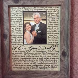 Butterfly Kisses Personalized Father's Gift / Personalized Picture Mat ...