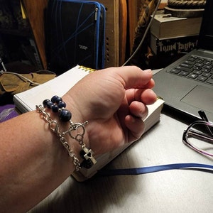 Blue Ceramic and Decorative Wood Cross Protestant Prayer - Etsy