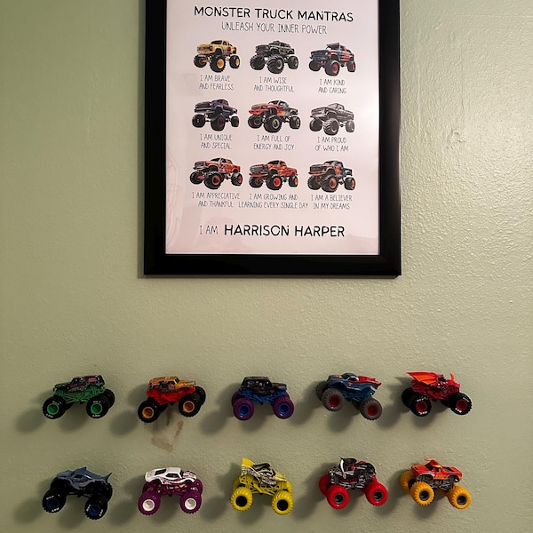 Monster Jam Truck Wall Mount, 1:24 Scale Monster Jam Truck Wall Display ...
