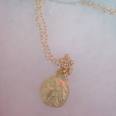Gold Aphrodite Coin Necklace - Etsy