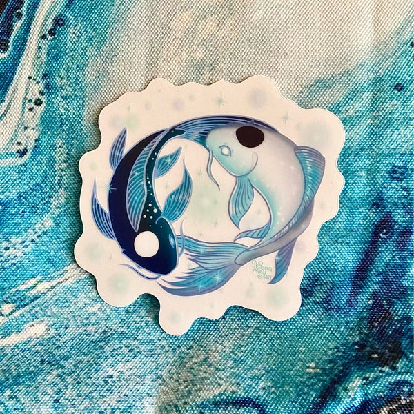 Yin Yang Koi Fish CLEAR Vinyl Sticker || ATLA || Waterproof - Etsy