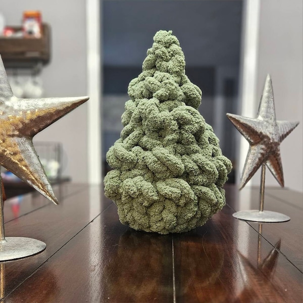 Christmas Tree Video Tutorial/pattern, How to Finger Knit, Christmas ...