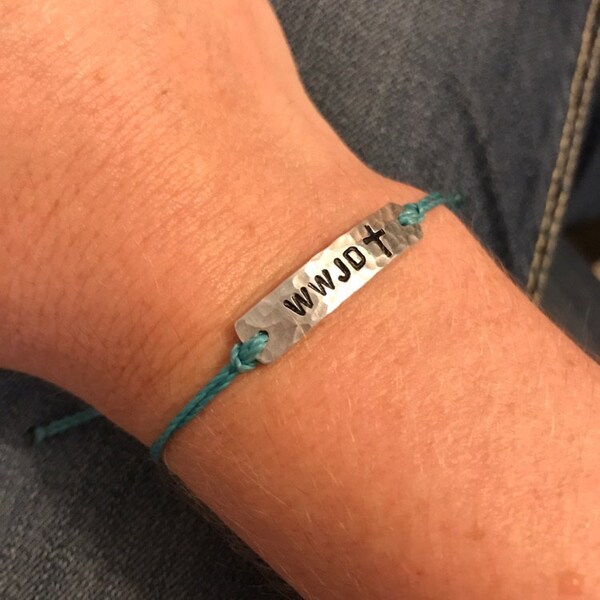 WWJD Bracelet, Cross Bracelet, Faith Bracelet, Religious Bracelet, WWJD ...