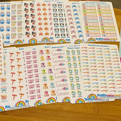 36 Cute Dusting / Chores / Duster Planner Stickers - Etsy