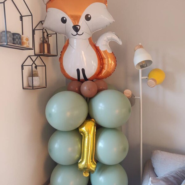 Adorable DIY Fox Balloon Sculpture, No Helium, Fox Balloon Display ...
