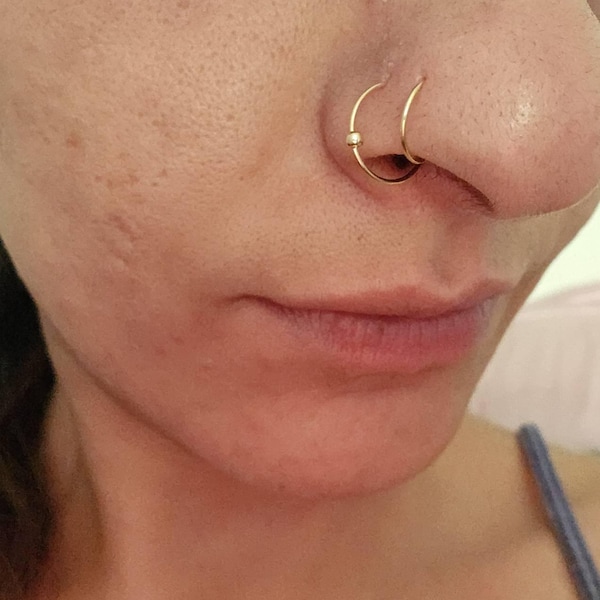 Fake Spring Clip on Nose Ring Septum Ring Lip Ring Fake Earring ...