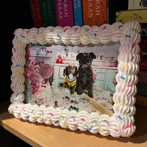 Fake Cake Photo Frame White With Colorful Sprinkles 4x6 / 5x7 / 8x10 ...