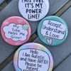 ADHD Badge Set | INCLUDES 6 Badges | Badge Packs - ADHD Gift - Etsy