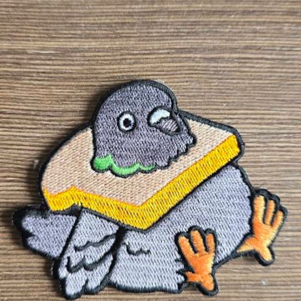 Fat Bread Pigeon Iron-on Patch - Etsy