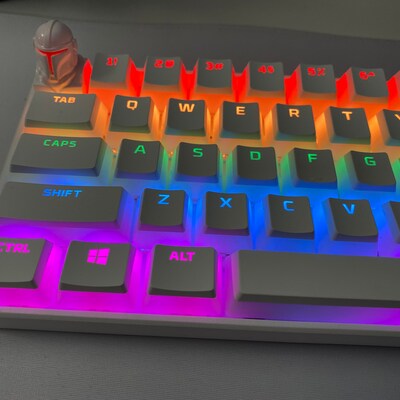 The Mandalorian Backlit LED Keycaps Handmade Resin Custom Artisan - Etsy