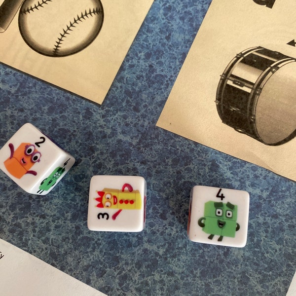 Numberblocks Dice, Full Color Characters 1 - 6, Use With Your Favorite ...