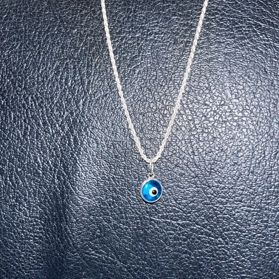 Evil Eye Bracelet, Gold Plated Paper Clip Chain, Evil Eye Connector ...