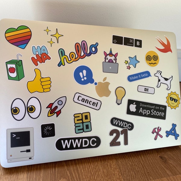 WWDC2020-WWDC2021 Same Sticker Full Set of 14 and Full Set of 42 - Etsy