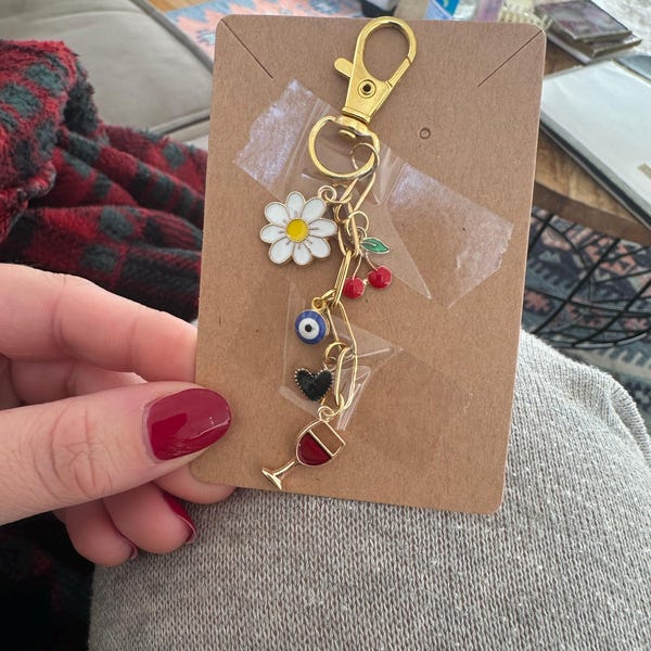 Custom Charm Keychain Purse Chain Purse Accessory Bag Accessory Gold ...