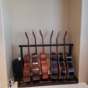 Leather & Wood Upright Custom Guitar Rack Guitar Stand - Etsy