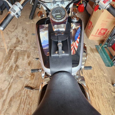 Leather Blanket Roll Camping Gear Motorcycle Rider Cover Holder for ...