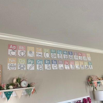 Alphabet Desk Strips With Number Line Editable Student Name - Etsy