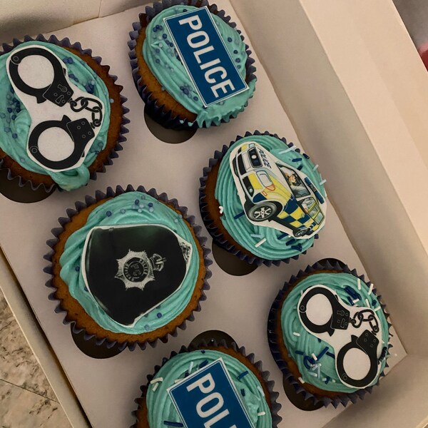 Police Mix Collection Stand up Cake Toppers (12 Pack) Item Requires ...