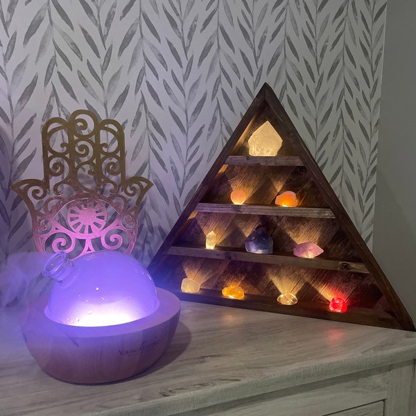 Lighted Triangle Display Shelf - Etsy