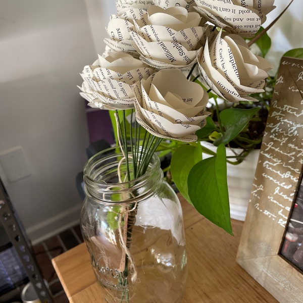 Custom Song Lyrics Paper Flowers, Wedding Vows, Paper Anniversary ...