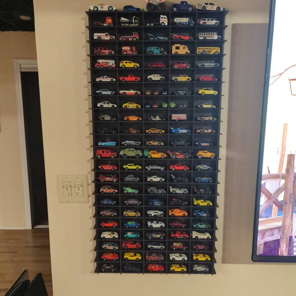 1:64 Toy Car Wall Shelf, Hotwheels, Matchbox Compatible Display Case ...