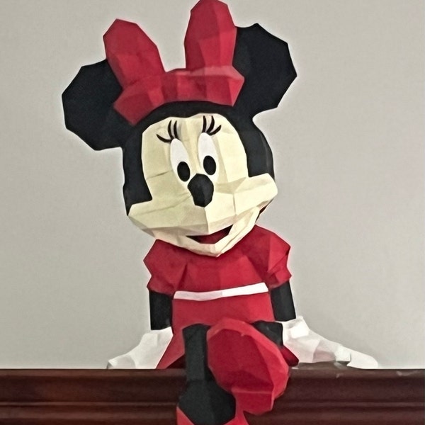 Papercraft Minnie Mouse, Pdf, SVG and DXF Format Compatible With Cricut ...