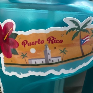 Puerto Rico Sticker for Laptop, Phone Case, Scrapbook, Journal Sticker ...