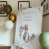 Blue Peter Rabbit Christening Welcome Sign Christening Decoration Boys ...