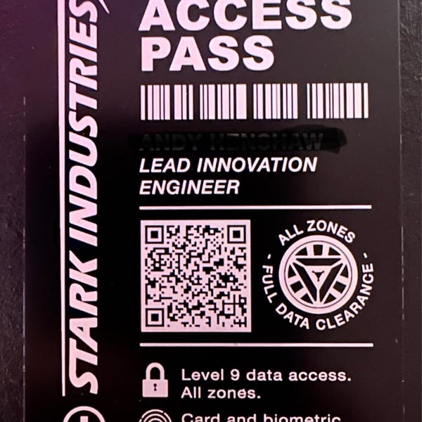 Stark Industries Access Card: Personalized Iron Man Cosplay Prop - Etsy