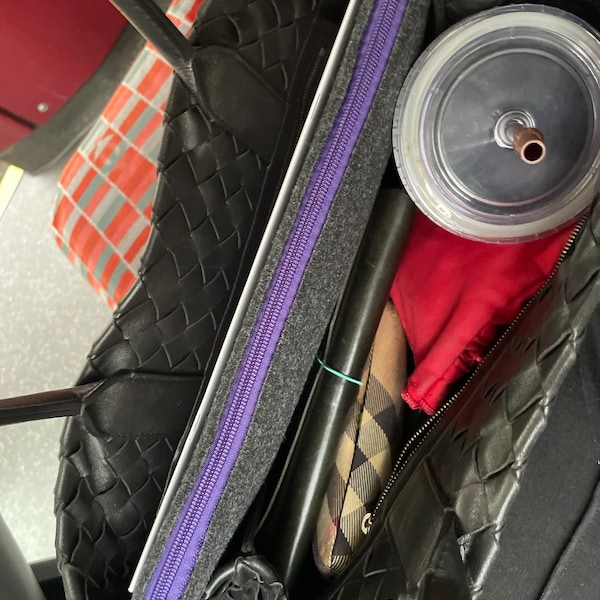 FELT LAPTOP SLEEVE Yellow Zipper Gray Felt MacBook Cover Corner Zipper ...