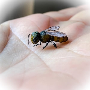 Realistic Bee Décor, Busy Honeybee Miniature Figurine, Plant ...