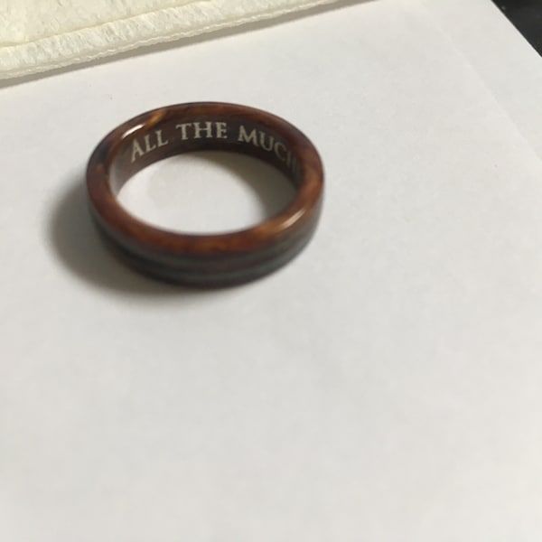 Add a Custom Gilded Ring Inscription, Your Message in Gold, White Gold ...