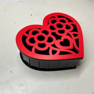 Heart Shaped Box Set 1 5 Styles, 3 Sizes Laser Cut Files Svgdxfpdfai ...