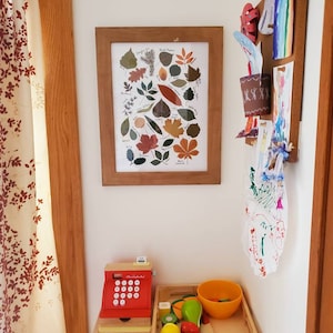 Leaf Chart Print, Children's Decor, Nursery Rainbow Decor, Perfect ...