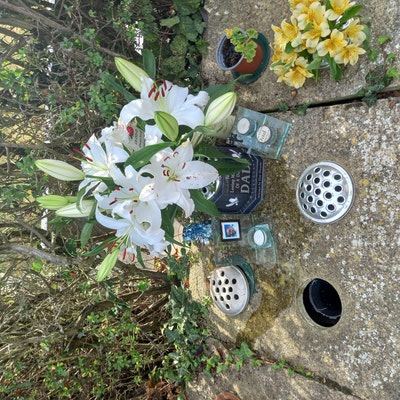 Large Heart Temporary Gravestone Marker Memorial Plaque, Personalised ...