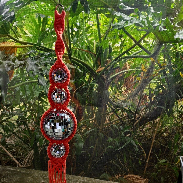 4 Tier Unicorn - 6422 Custom Macrame Disco Hanging - Disco Spinner ...