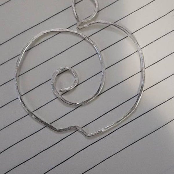 Silver Flower Daisy Style Necklace, Wire Pendant With String, Flower ...