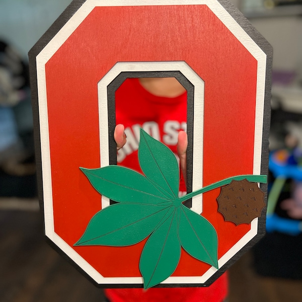 Officially Licensed Ohio State Block O Wood Sign Mancave Sports With ...