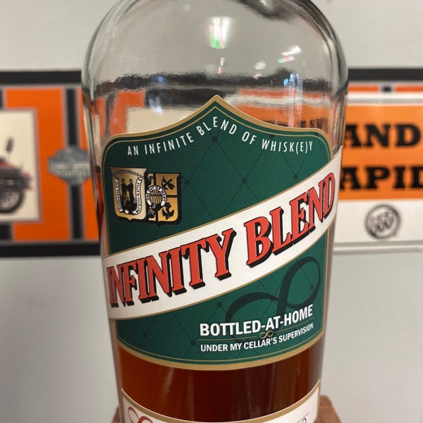Infinity Bourbon Label Blend Whiskey Bottle Label Old Fitzgerald ...