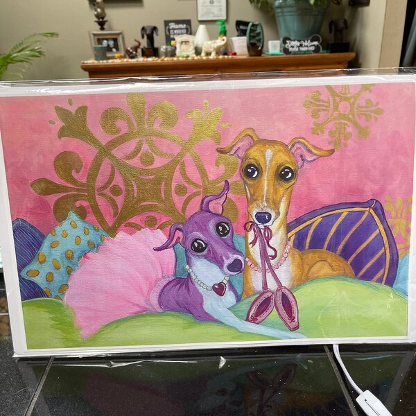 Greyhound Art Print, Day of the Dead, Greyhound De La Murte Print 8x10 ...