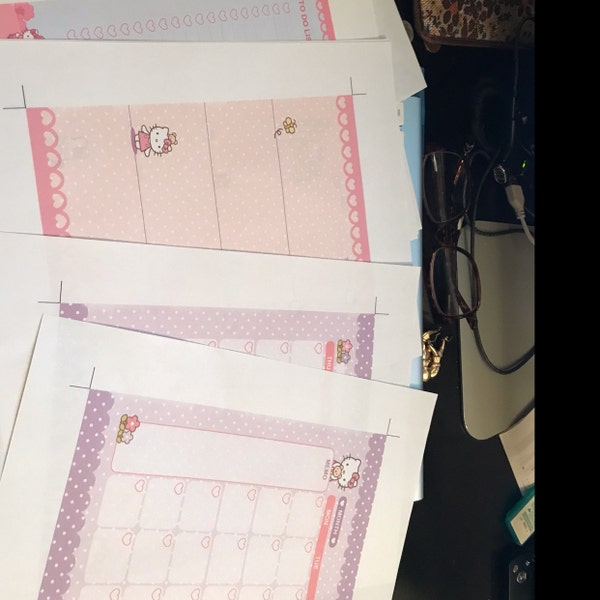 Printable A5 Planner Kit Cute Kawaii Weekly Planner Monthly Planner to ...