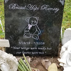 Small Personalized Memorial Stone / Grave Marker / Urn Marker Solid ...
