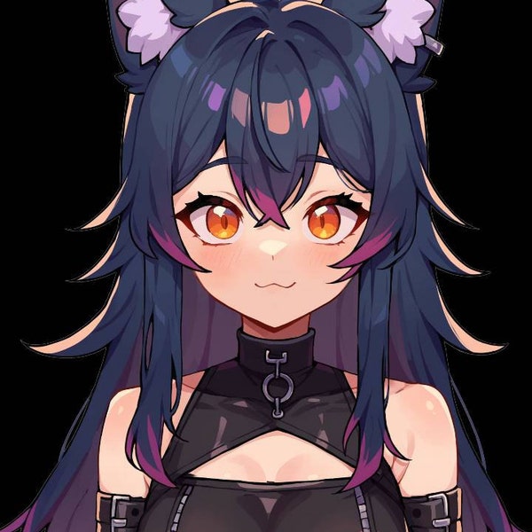 Premade Black Wolf Girl Vtuber Model: Fully Rigged for Vtube Studio - Etsy