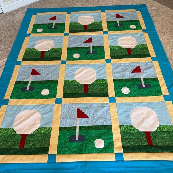 Golf Quilt Block Pdf Pattern - Etsy