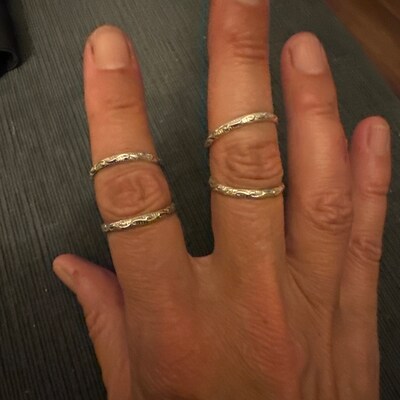 Arthritis Rings, Silver Splint Ring, Adjustable Ring for PIP or DIP ...